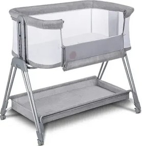 LIONELO Postýlka Luna 2v1 Grey Concrete