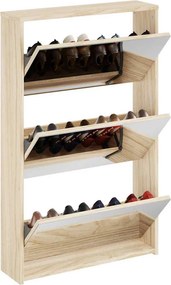 Botník třípatrový zrcadlo dub 63 x 17 x 102,5 cm 243047
