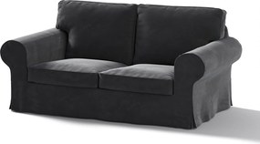 Potah na pohovku IKEA Ektorp 2-místná rozkládací  NOVÝ MODEL 2012 barva černá látka lesklé, sametová