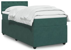 Box spring postel s matrací tmavě zelená 80 x 200 cm samet 3287605