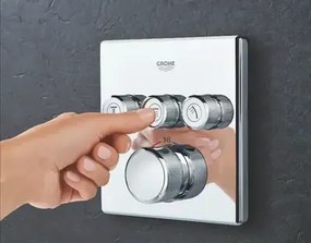 Grohe - Termostatická baterie pod omítku, 3 ventily, chrom