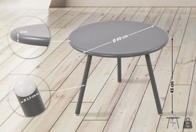 Konferenční stolek Minot - v45 x Ø60 cm - Tmavě šedá
