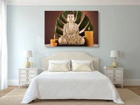 Obraz Budha s relaxačním zátiším - 120x80 cm