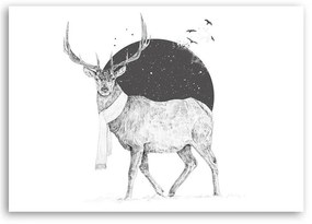 Gario Obraz na plátně Jelen s šátkem proti měsíci - Rykker Rozměry: 60 x 40 cm
