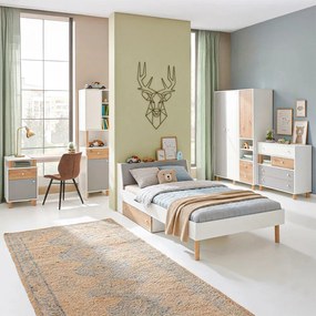 FARO | závěsná skříňka s dvířky FR12 | 125 cm | bílá/artisan/šedá