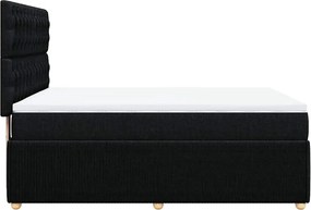 Box spring postel s matrací černá 140 x 190 cm textil 3294360