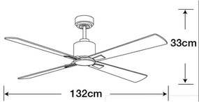 Lucci Air 210520 - Stropní ventilátor AIRFUSION CLIMATE dřevo/matný chrom + DO