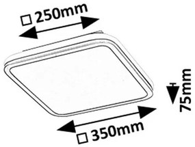 Rabalux 71399 funkční stropní LED svítidlo Serkan 43W, černá/bílá