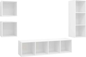 4dílná sada TV skříněk bílá dřevotříska 3079772