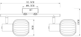 Globo 54801-2 - Bodové svítidlo AKIN 2xE14/40W/230V
