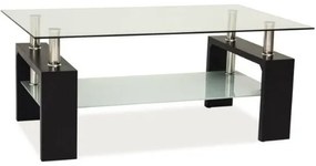 Konferenční stolek Lisa Basic II, čirá / wenge