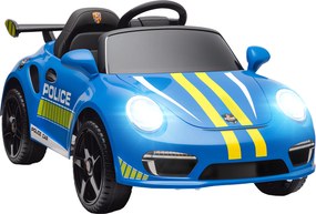 AIYAPLAY dětské elektrické auto s licencí RUF CTR 3 Clubsport, dálkové ovládání, dvojitý motor, siréna, pomocná kolečka, modrá