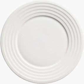 Sada snídaňových talířů z kostního porcelánu Fine Dining Relief, 6 dílů