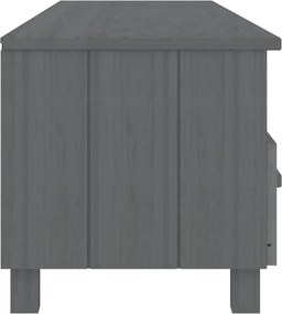 TV stolek HAMAR tmavě šedý 158 x 40 x 40 cm masivní borovice 340474