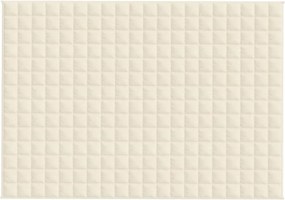 Zátěžová deka světle krémová 140 x 200 cm 10 kg textil 3154872