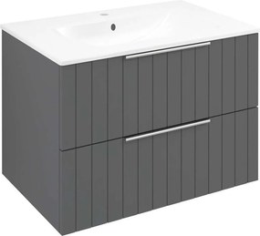Sapho Cirasa - Umyvadlová skříňka Strip 70x52x46 cm, 2x zásuvka, carina CR701-4141S