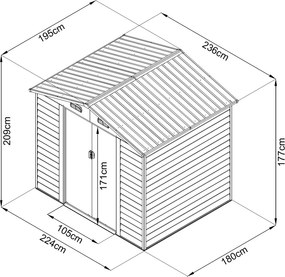 LANIT PLAST, s.r.o. zahradní domek LANITPLAST MAXTORE WOOD 86 LG2301