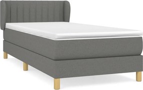 Box spring postel s matrací tmavě šedá 80 x 200 cm textil 3126918