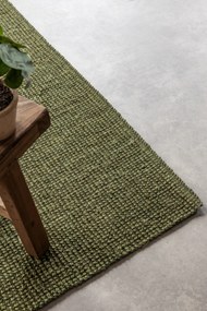 Hanse Home, Běhoun Bouclé Jute 105977 Jungle Green, 80x200, zelená, chodba / předsíň