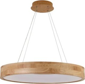 Brilagi -LED Lustr na lanku FALCON WOOD LED/40W/230V 3000/4000/6000K 60 cm dřevo