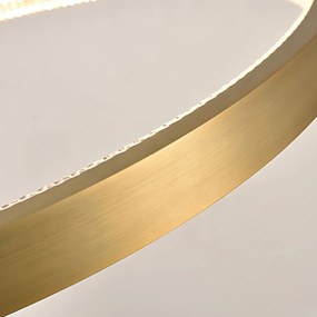 Toolight Toolight, LED stropní svítidlo 60cm, 55W, 3500lm + dálkové ovládání, APP1772-CP, zlatá matná, OSW-06351