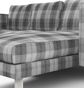 Potah na pohovku IKEA Norsborg 3-místná se šezlongem barva šedá látka pletený vzor, vzorované
