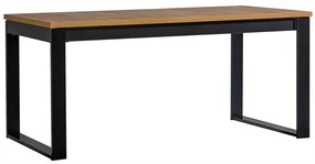 MAXIVA Jídelní stůl rozkládací - LAMELO LA14, 160/240x90, dub votan/matná černá