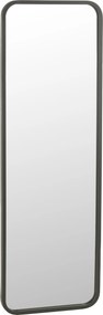 Černé antik nástěnné zrcadlo v kovovém rámu Matt Black - 120*3*40 cm