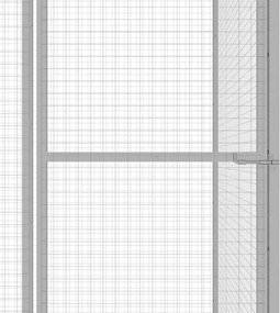 Klec pro kočky 4,5 x 1,5 x 1,5 m pozinkovaná ocel 146358