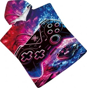Dětské pončo GAMES barevné 60x120 cm