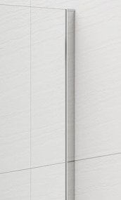 Polysan Esca Chrome jednodílná sprchová zástěna 40 x 210 cm k instalaci ke stěně chrom sklo čiré ES1040-01
