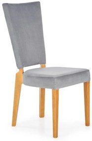 Čalouněná dřevěná jídelní židle Popelavá MARVELO