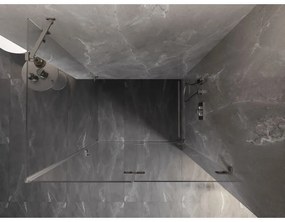 Mexen Lunar-F, sklápěcí sprchový kout pravý 75 x 70 cm, 8mm čiré sklo, ocelový profil, 836-075-070-97-00-P
