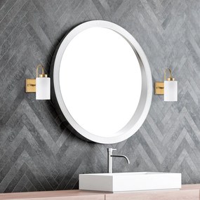 Nástěnné svítidlo v bílé a zlaté barvě ø 10 cm Duzsuz – Opviq lights