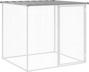 Klec pro kuřata se střechou světle šedá 803 x 98 x 90 cm ocel 3189057