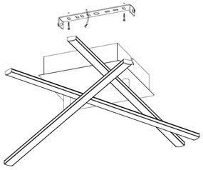 Eglo 95567 - LED stropní svítidlo LASANA 1 LED/13,2W/230V