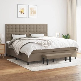 Box spring postel s matrací taupe 200x200 cm textil 3136945