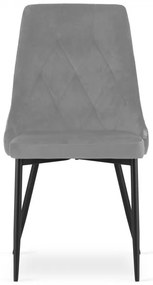 Set čtyř jídelních židlí IMOLA sametové světle šedé (4ks)