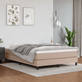 Rám postele s boxspringem cappuccino 140x200 cm umělá kůže 3120705