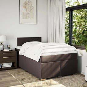 Box spring postel s matrací tmavě hnědá 120x190 cm textil 3288123