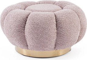 Starorůžová podnožka z textilie bouclé Florel – Bizzotto