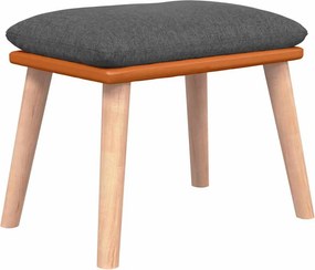 Podnožka tmavě šedá 45x29,5x35 cm textil a umělá kůže 341447