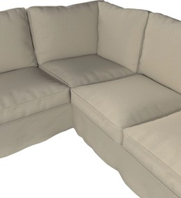 Potah na pohovku IKEA  Ektorp rohová barva béžová látka pletený vzor