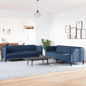 2dílná sedací souprava modrá textil 3209244