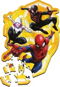 Trefl - Puzzle - Dřevěné obrysové puzzle Spiderman: připraven do akce