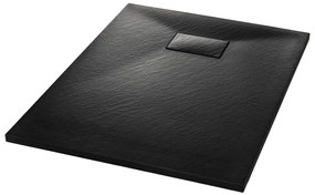 Sprchová vanička SMC - černá | 100x70 cm