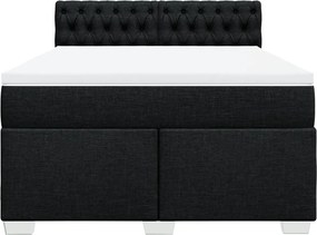 Box spring postel s matrací černá 140 x 190 cm textil 3288192