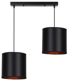 Candellux Černo-měděný závěsný lustr Candida pro žárovku 2x E27