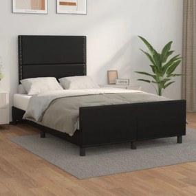 Rám postele s čelem černý 120 x 200 cm umělá kůže 3125500