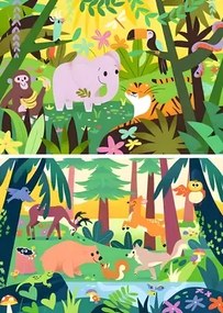 RAVENSBURGER Puzzle Putování za dobrodružstvím / 2x12 dílků